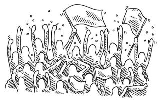 the crowd's behaviour