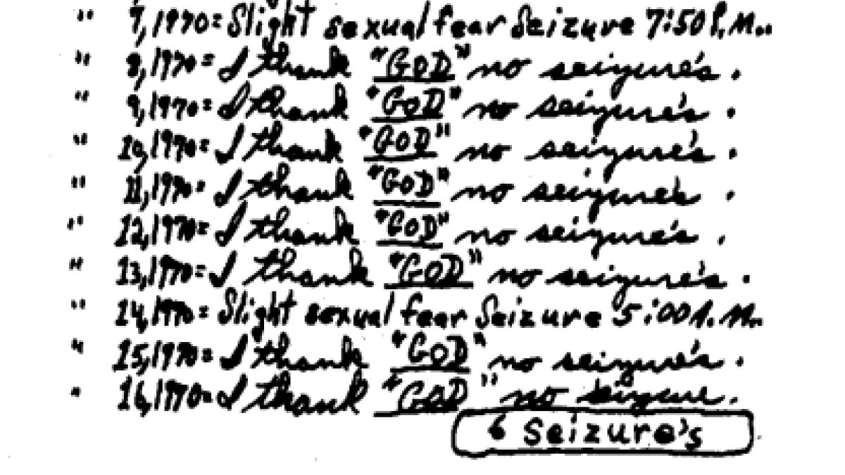 schizophrenia handwriting examples