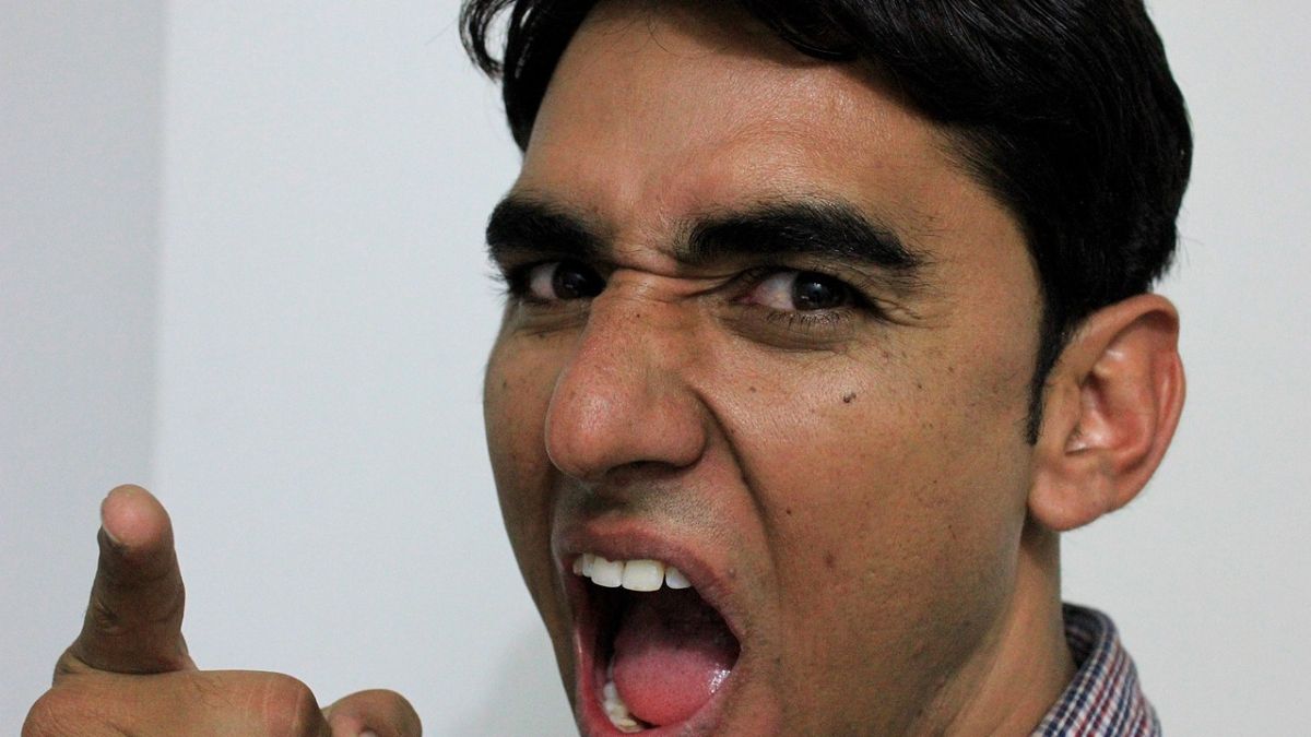 man being angry