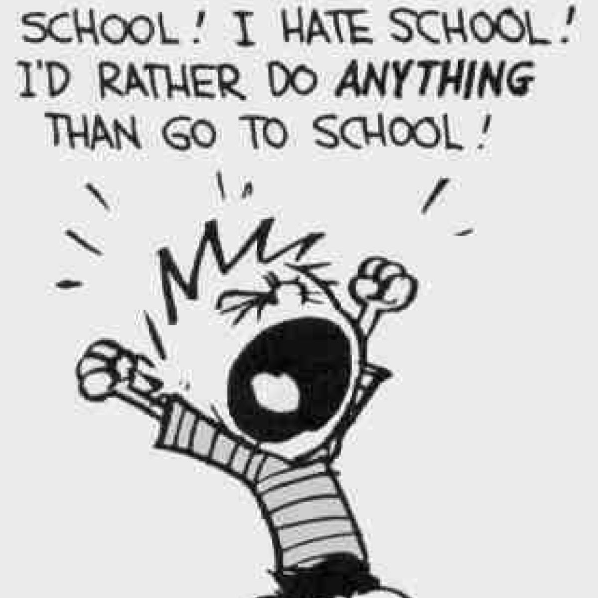 is hating school normal