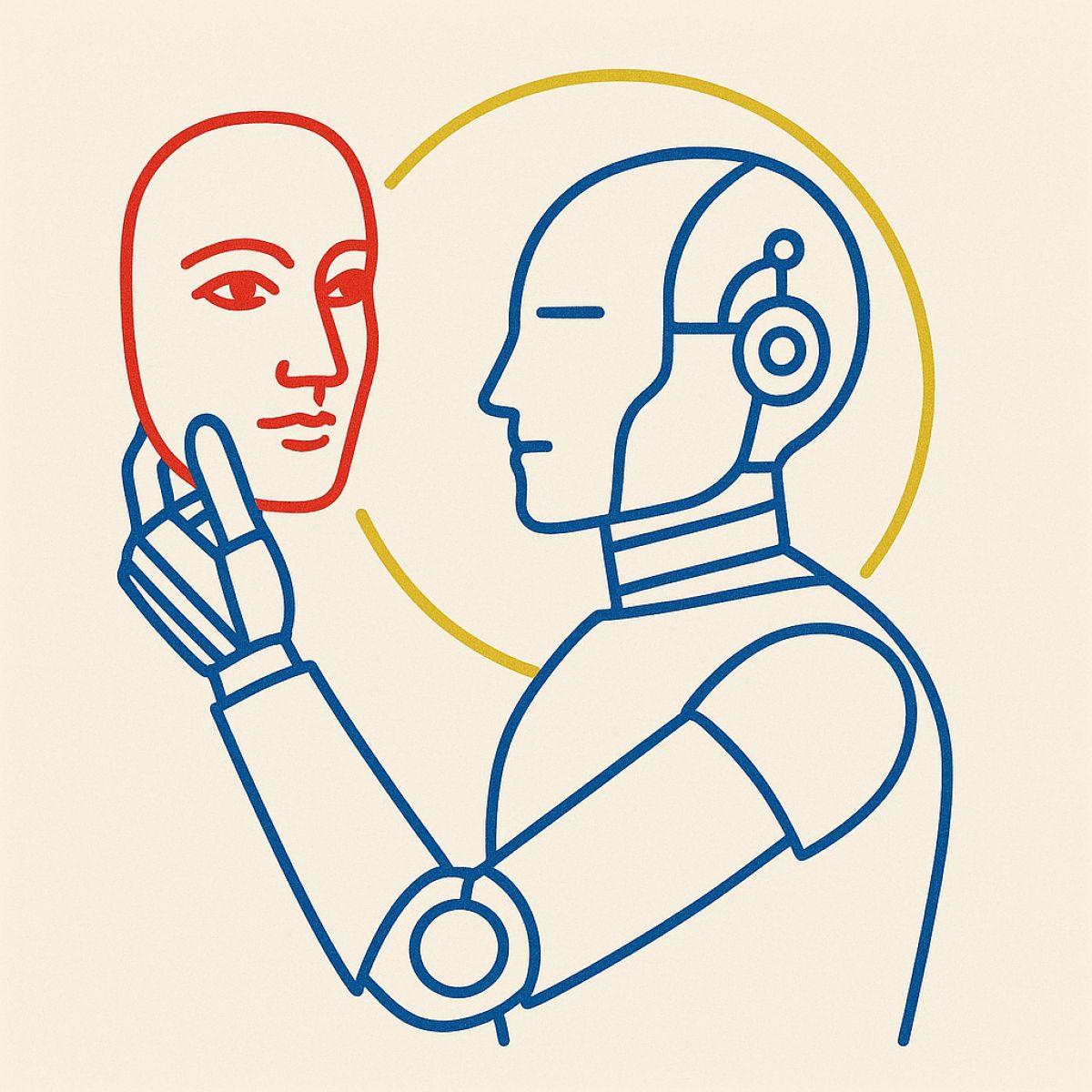 Artificial Intelligence Humanity Drawing