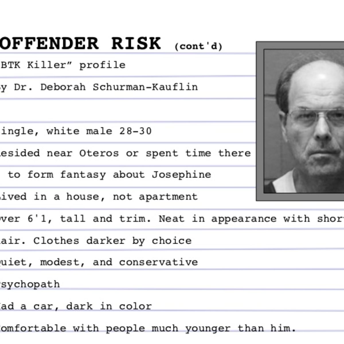 serial killer profile example