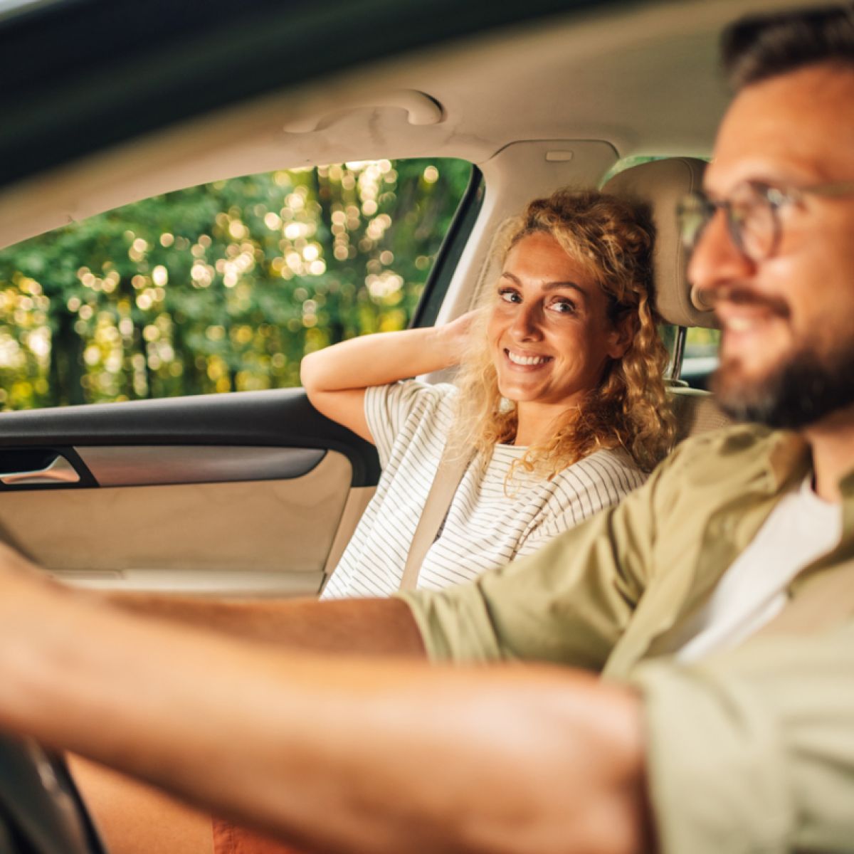couple driving