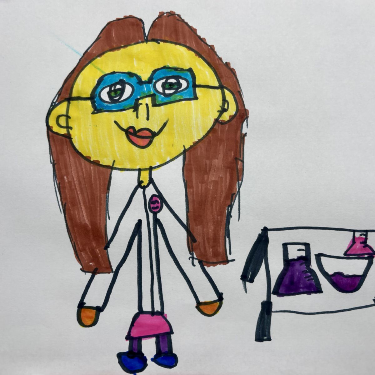 scientist drawing easy