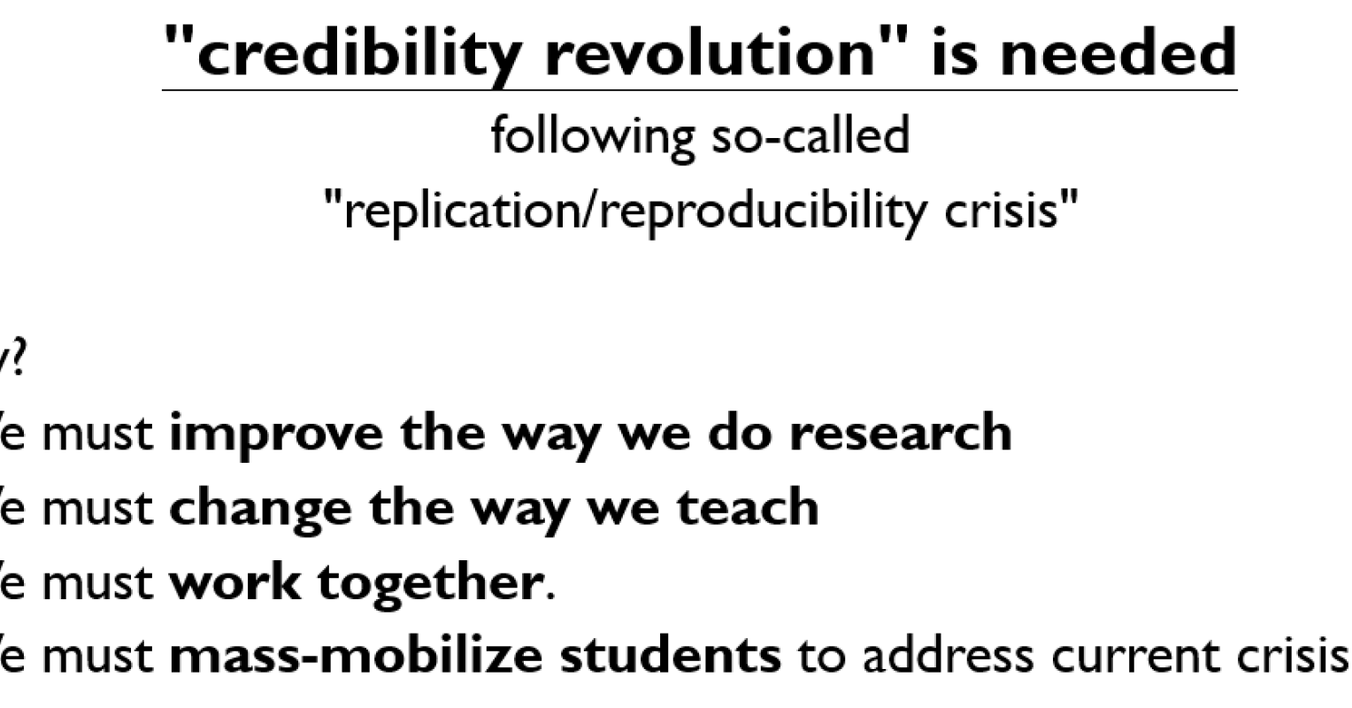 Promoting "Credibility Revolution": Journey to Open Science ...