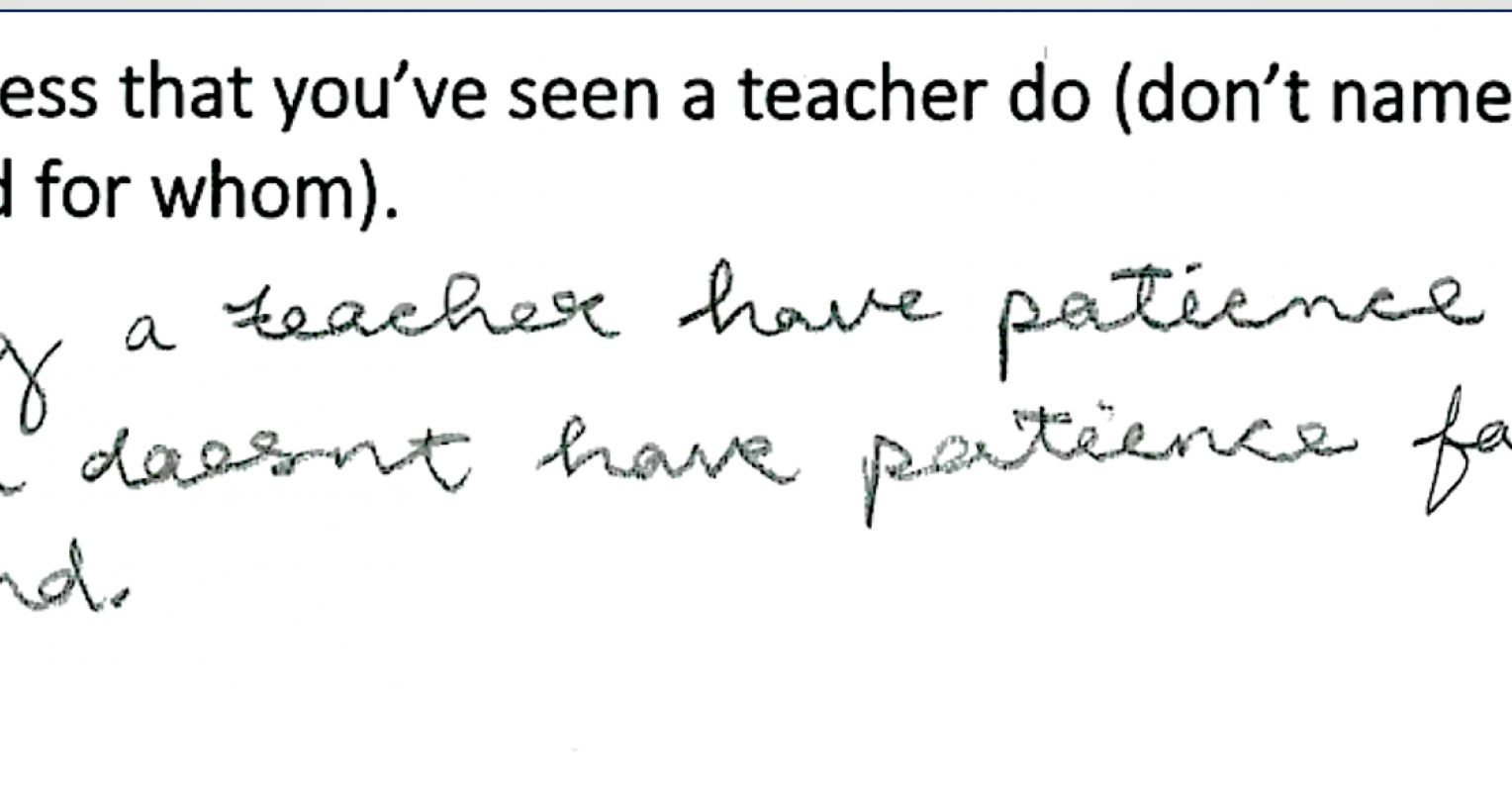 Teachers Are Kind: What Students Notice | Psychology Today