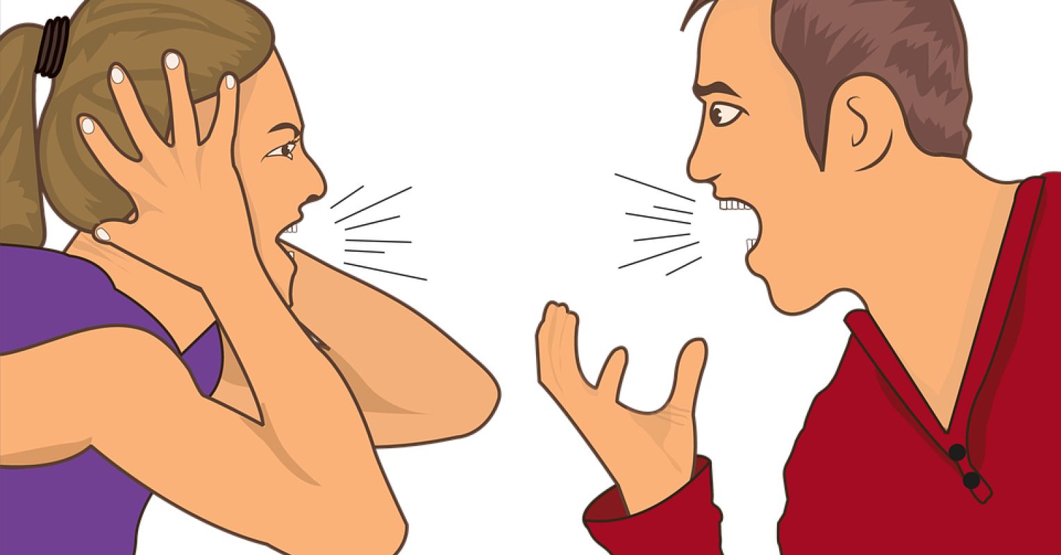 People Fighting Verbally Clipart