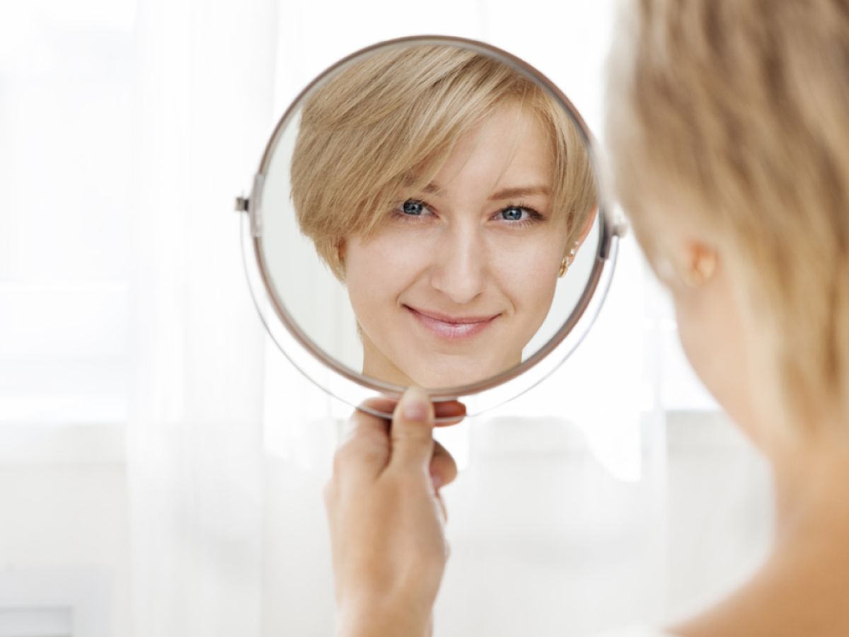 looking in mirror reference