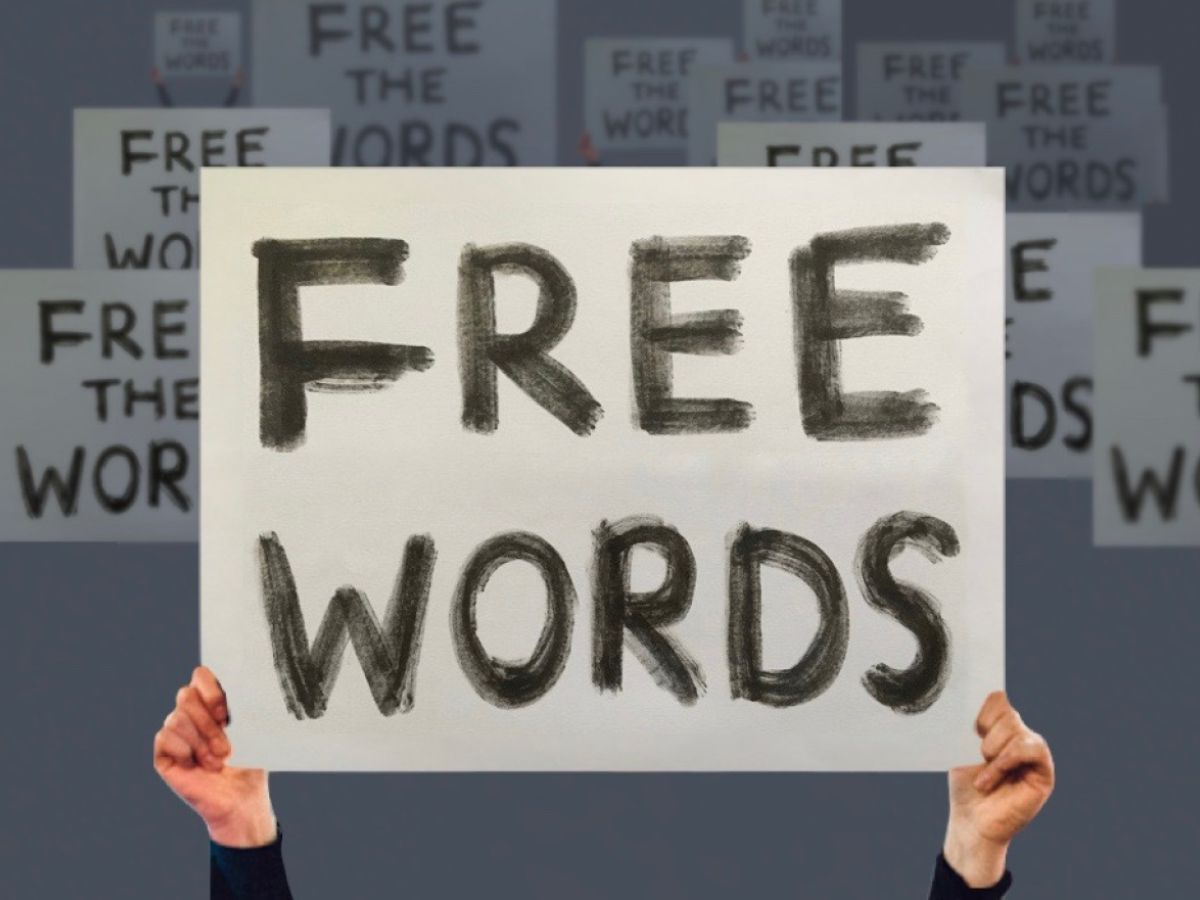 Hand Holding Words