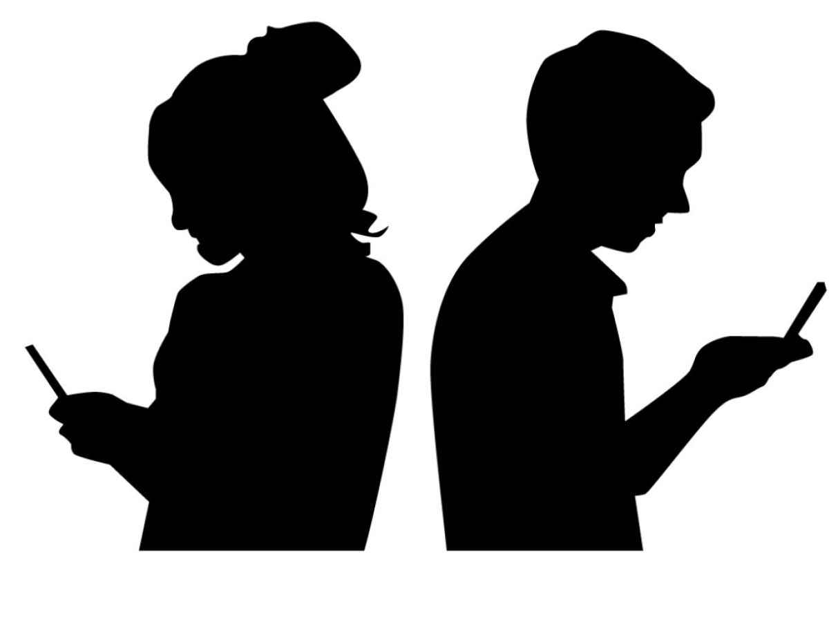 texting silhouette